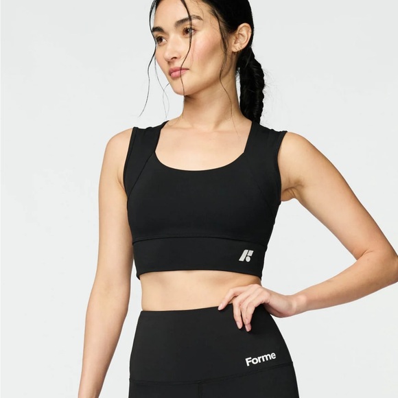 Forme | Intimates & Sleepwear | Forme Black Square Neck Sports Bra With ...